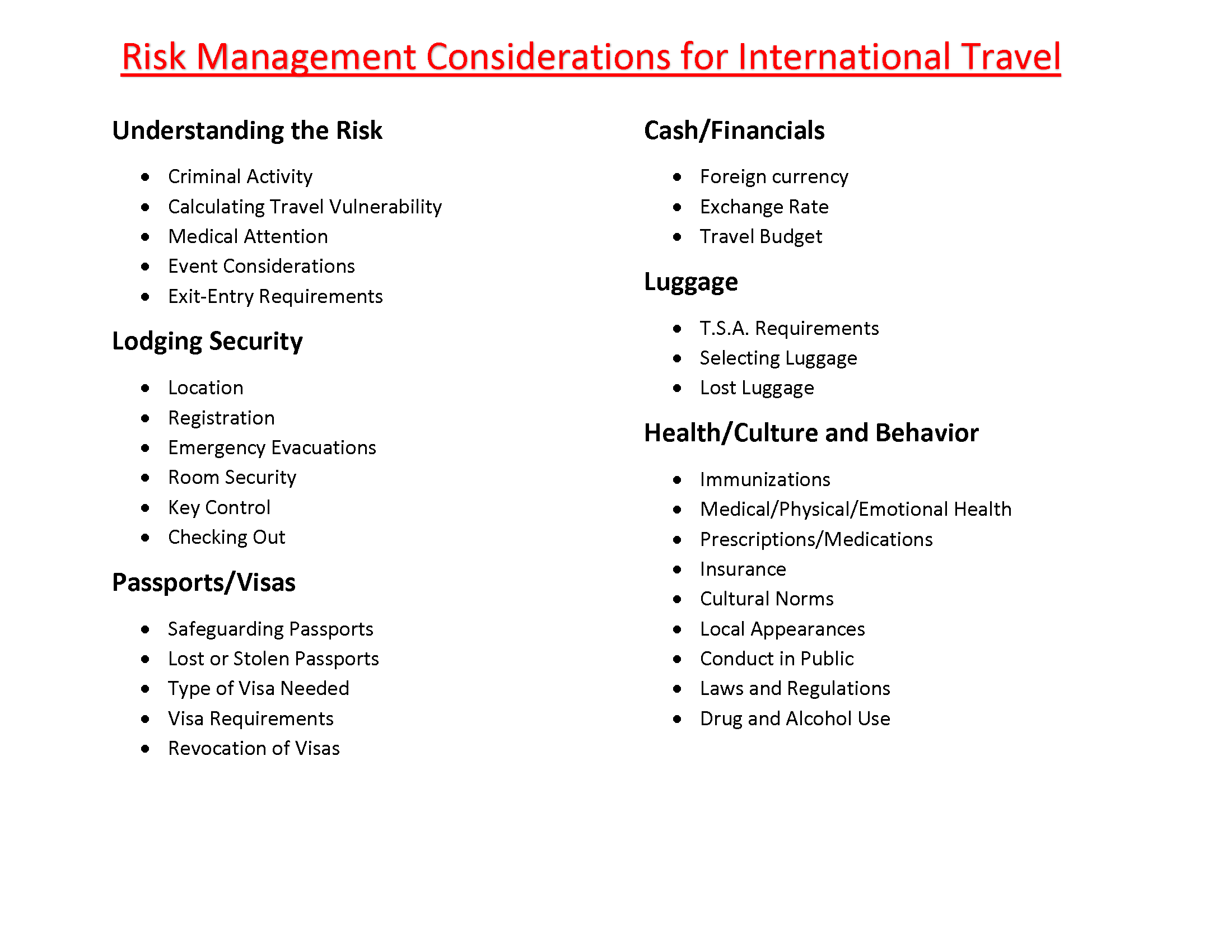 Travel | Risk Management - Illinois State